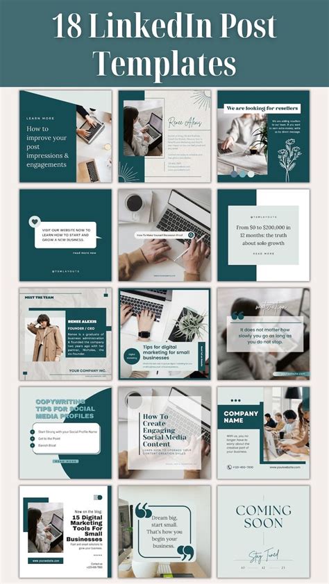 Linkedin Post Templates Editable Linkedin Visual Content Templates
