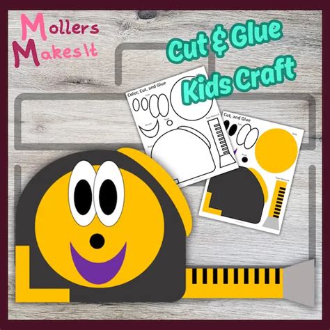 Measuring Tape Tool Craft Template Cut And Glue Mollers Makes It
