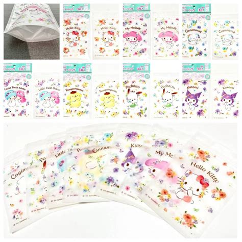 【模型君】 三麗鷗 Sanrio 全系列 磨砂感 透明 拉鍊袋 收納袋 小物袋 3 入組 多款可供選擇 蝦皮購物