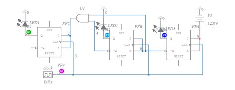 Bit Synchronous Down Counter Multisim Live