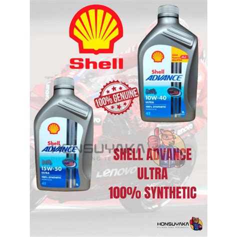 Shell Advance Ultra 4t 100 Synthetic 10w4015w50 1 Liter Shopee Malaysia