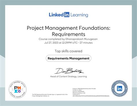 Dhanaprakash Murugesan On Linkedin Certificate Of Completion