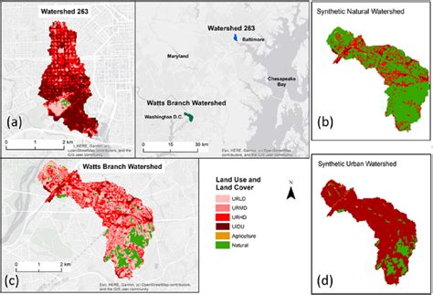 Location And Land Cover Of The Study Watersheds A Real World Urban