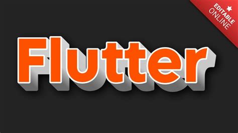Flutter 3d Block Letters With Shadow Text Effect Generator