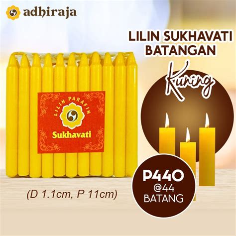 Jual Lilin Batangan Sembahyang Sukhavati P440 Kuning Shopee Indonesia