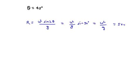 SOLVED The Maximum Range Of A Projectile Is M If The Particle Is Thrown Up A Plane Which Is