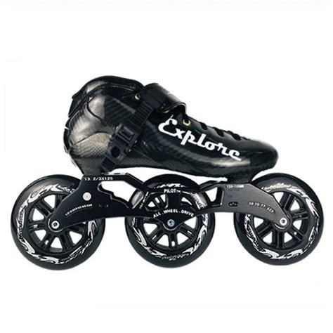 3 휠 마라톤 인라인 스피드 스케이팅 3x125mm 스피드 스케이트 신발 스포츠 레이스 키즈 성인 탄소 섬유 롤러스케이트 신발 Aliexpress
