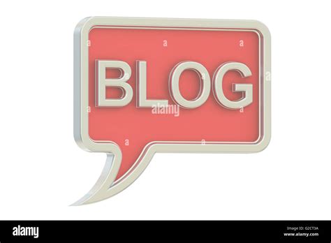 Blog Concept D Rendering Isolated On White Background Stock Photo Alamy