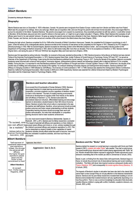Albert Bandura 1 Assignment Theorist Albert Bandura Created By