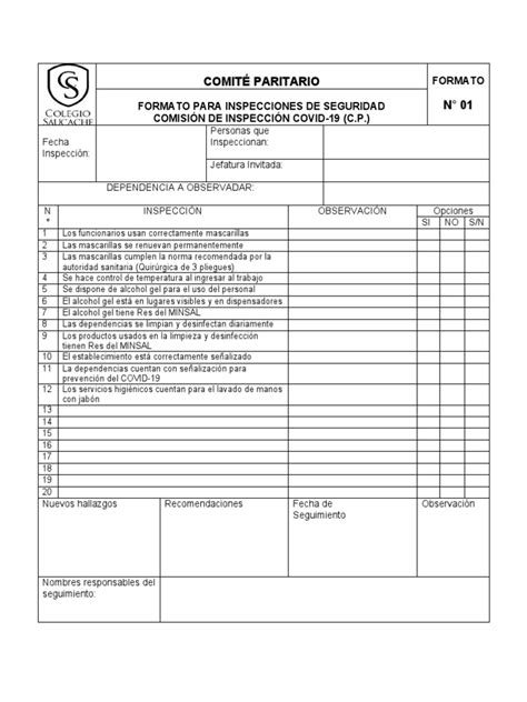 Inspección De Seguridad Pdf
