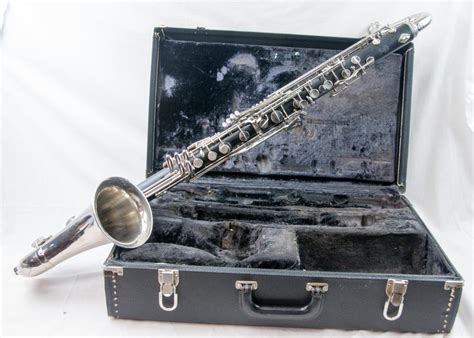 Selmer Paris Model 33 Professional Wood Bass Clarinet Beautiful Silver