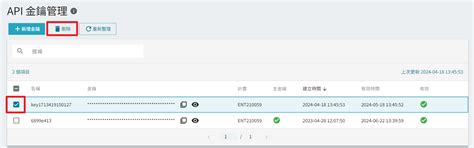 Api 金鑰管理 Tws