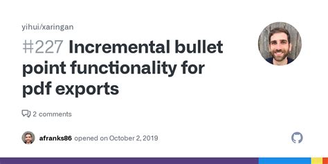 Incremental Bullet Point Functionality For Pdf Exports Issue