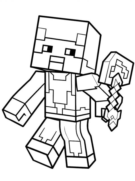 Grappige Minecraft Kleurplaat Voor Creatieve Kinderen