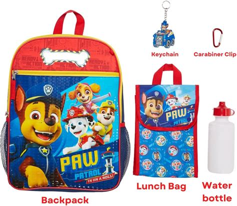 RALME Nickelodeon Mochila de Paw Patrol con lonchera para niños 16