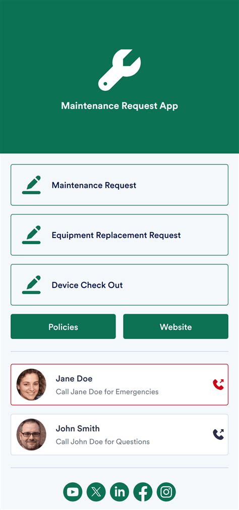 Maintenance Request App Template Jotform