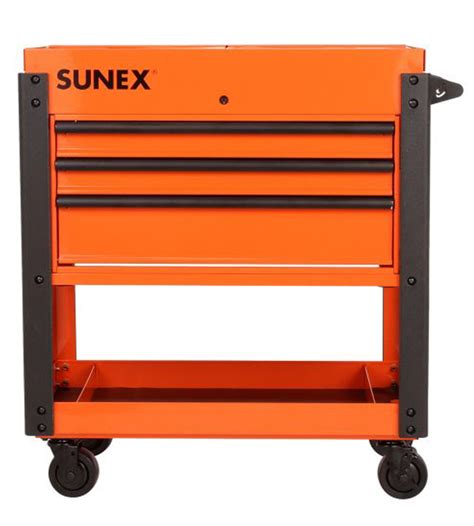 Great Deal On Sunex 8035xtor 3 Drawer Utility Cart With Sliding Top