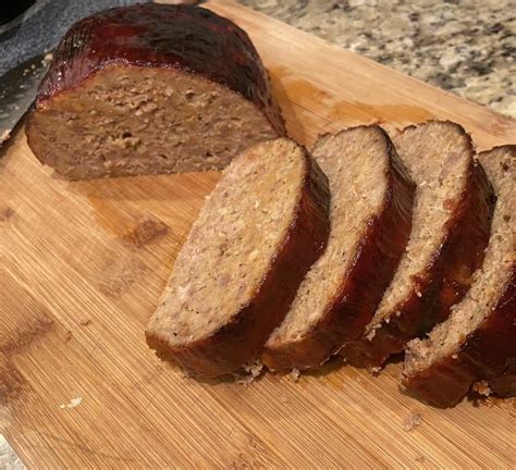 Meatloaf From Ground Beef Veal And Pork Smoked On The Kettle With Oak