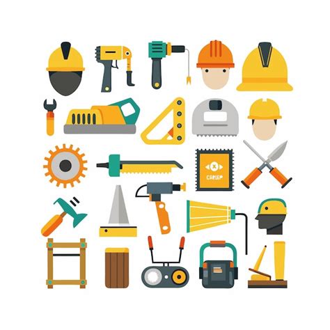 Premium Vector Construction And Tools Icons Set