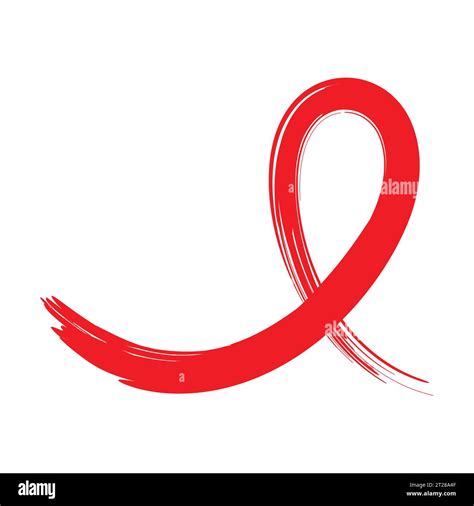 World Aids Day Symbol Red Ribbon Vector Stock Vector Image And Art Alamy