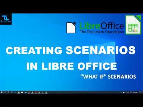 USING WHAT IF SCENARIO IN LIBREOFFICE CALC YouTube