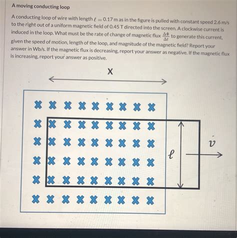 Solved A Moving Conducting Loop A Conducting Loop Of Wire Chegg Com