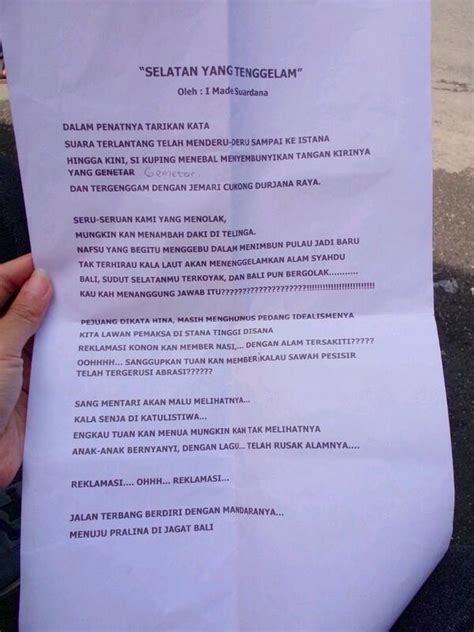 Puisi Bahasa Bali Tentang Pulau Bali