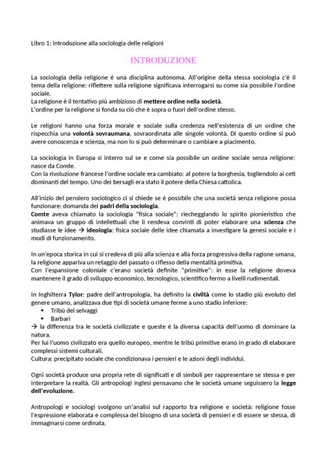 Riassuntoschema Del Libro Sintesi Del Corso Di Sociologia Dei