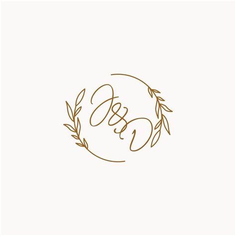 Jd Wedding Initials Logo Design 15162461 Vector Art At Vecteezy