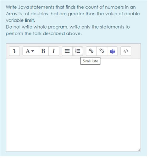 solved write java statements that finds the count of numbers