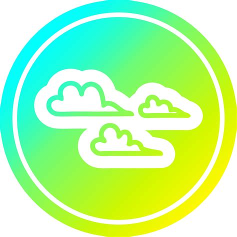 Weather Cloud Circular In Cold Gradient Spectrum 10058731 Vector Art At Vecteezy