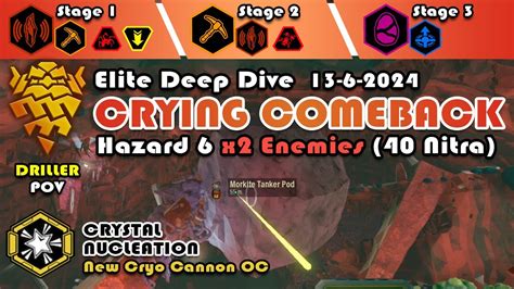 DRG Hazard X Elite Deep Dive Crying Comeback Driller POV Crystal Nucleation