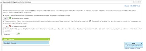 Solved Exercise Algo Descriptive Statistics Surveyed Chegg