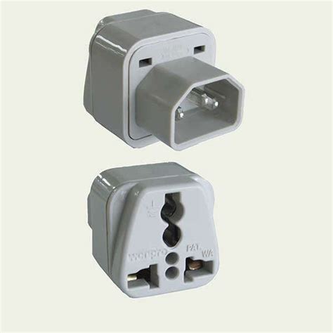 Universal Socket Ups Pdu Iec C14 Male 3 Prongs Electric Plug Adapter