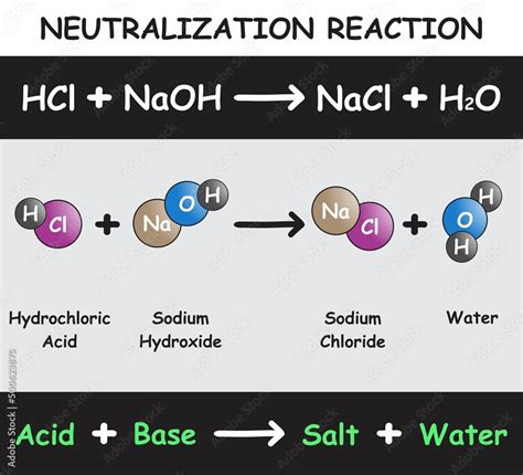 Neutralization Reaction Infographic Diagram With Example Of