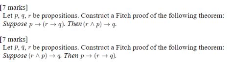 Solved [7 Marks] Let P Q R Be Propositions Construct A