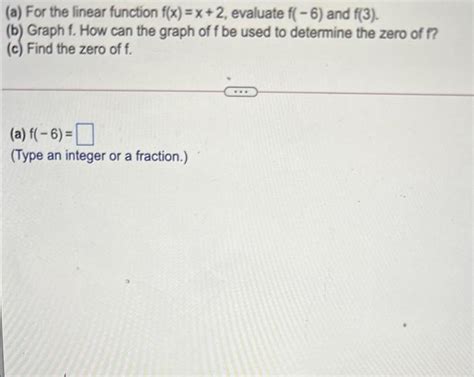 Solved A For The Linear Function Fx X 2 Evaluate