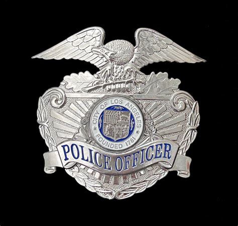 Lapd Los Angeles Police Officer Cap Badge Hat Insignia Replica Movie P