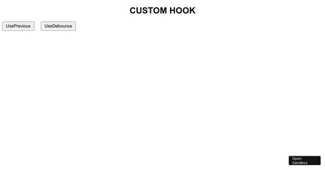 Custom Hook Codesandbox