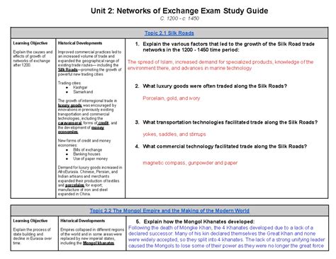 Ap World History Unit 1 Study Guide Unit 1 The Global Tapestry Exam