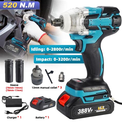 520n M Cordless Electric Impact Wrench Brushless Electric Wrench Hand