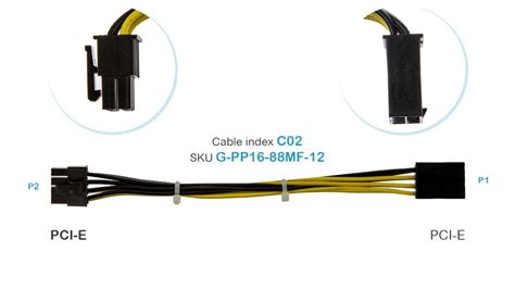 GPU Standard Power CablesEPS Female PCI E Male Female To PCI E Male Female Straight To