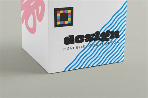 Premium Psd Boxes With Navilens Code Mockup Design