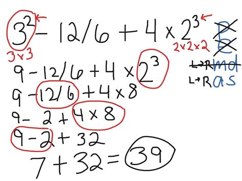 Showme Order Of Operations With Exponents