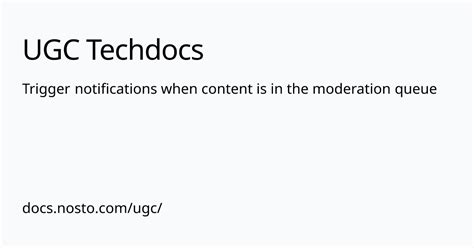 trigger notifications when content is in the moderation queue ugc