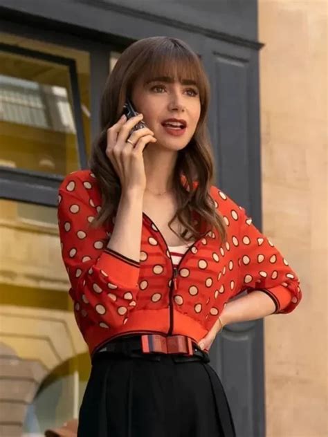 Emily In Paris S03 Emily Cooper Red Cropped Jacket GLJ