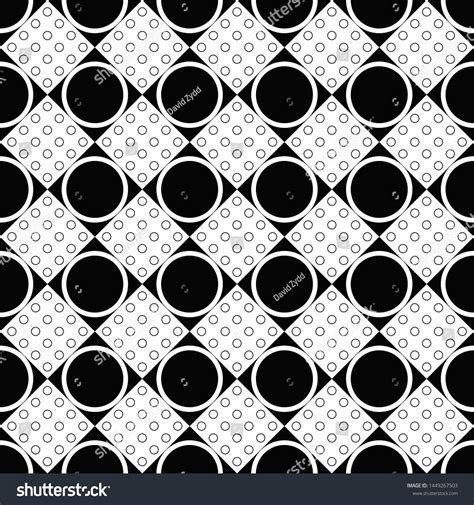Monochrome Geometrical Ring Pattern Background Design Stock Vector