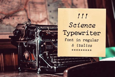 Science Typewriter Font Design Cuts
