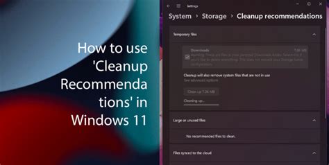 How To Use Cleanup Recommendations In Windows 11