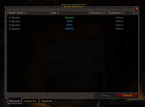Sod Server List Pick A Realm Rclassicwow